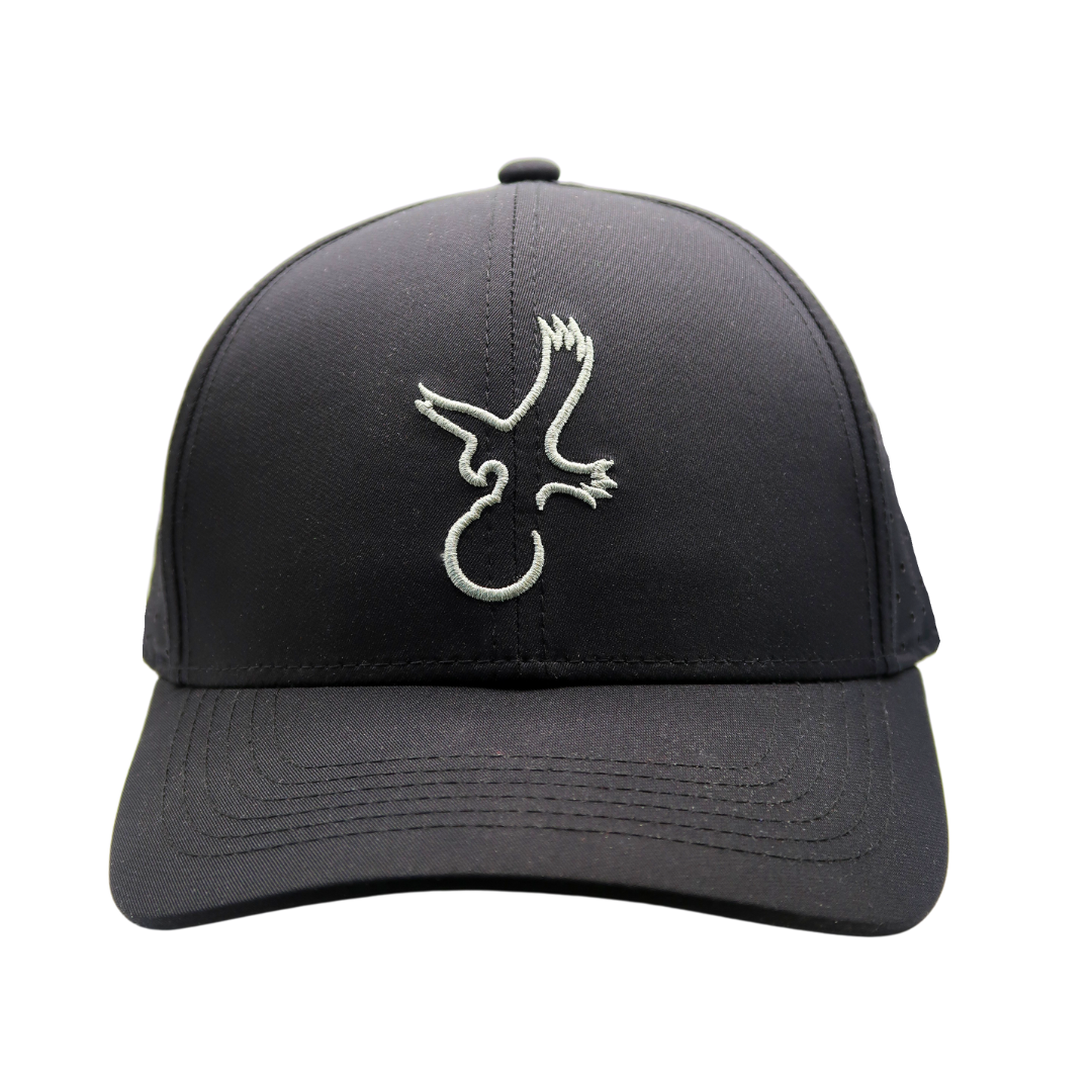 Black/Grey Eagle Performance Hat – Talon Golf LLC